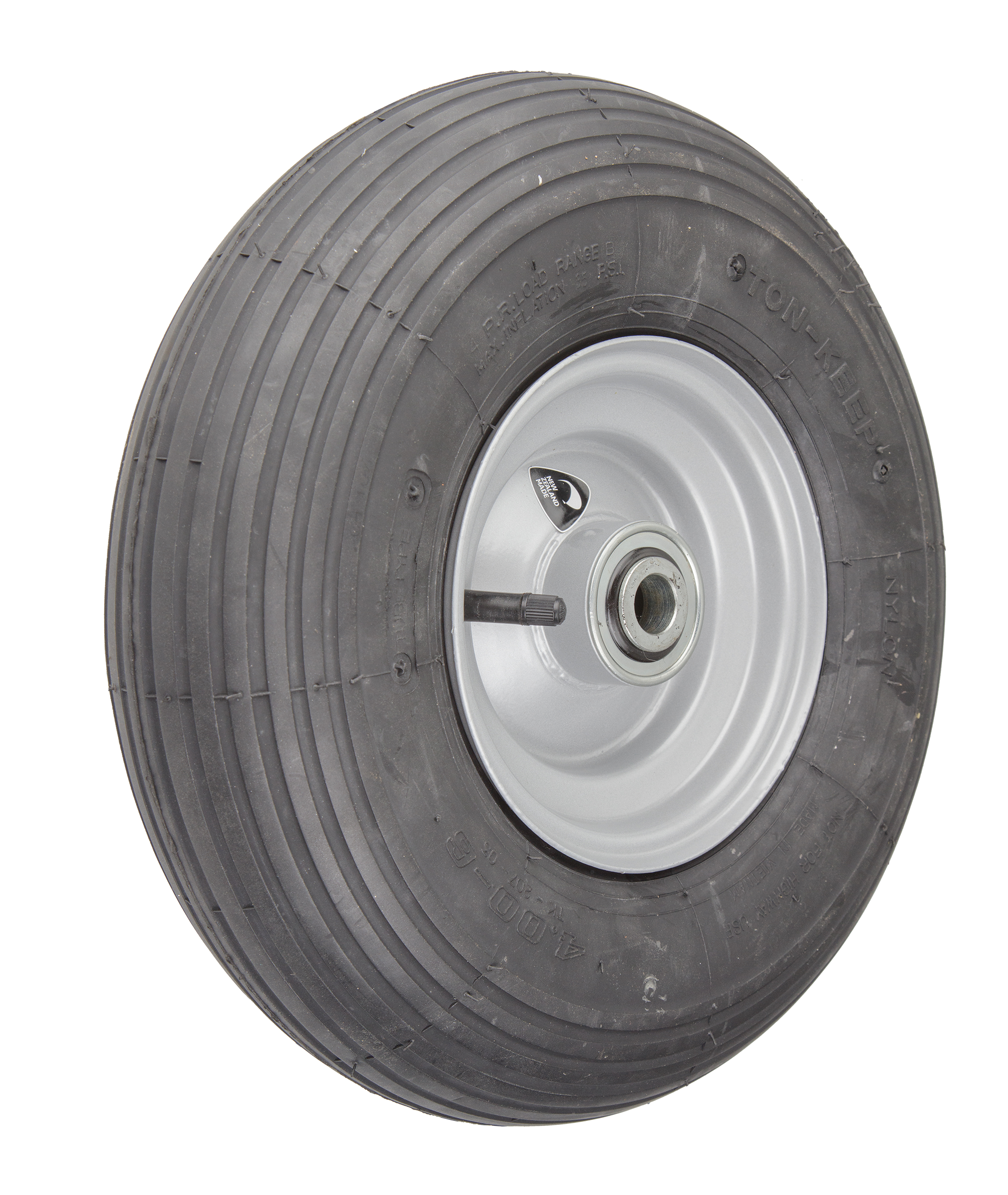 6 inch Steel Rim 400x6 Ribbed Tread Tyre Low Speed Bearing- BW Series ...