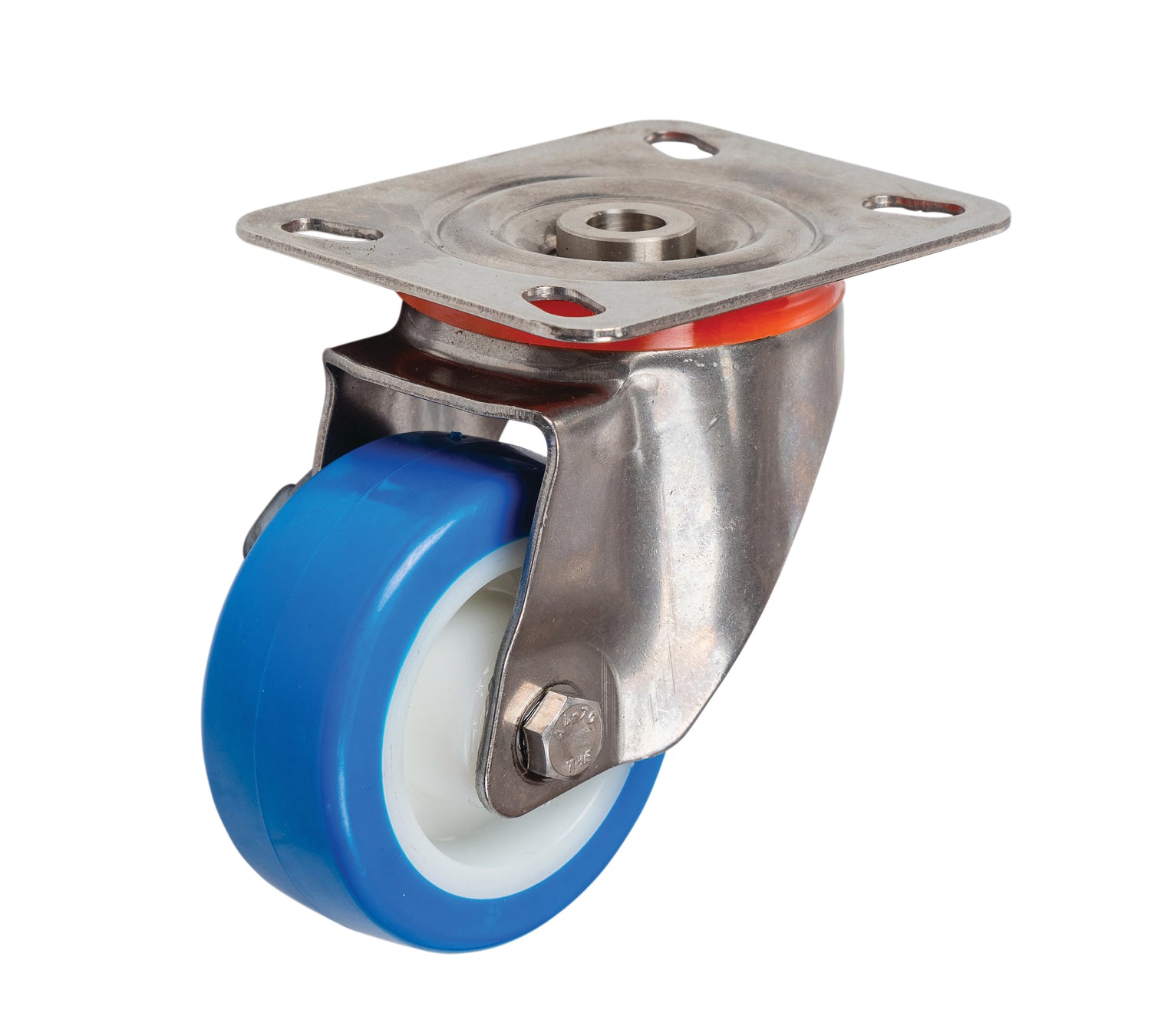 80mm Urethane Castor - Swivel Plate - 150kg - Stainless Steel – Wheelco