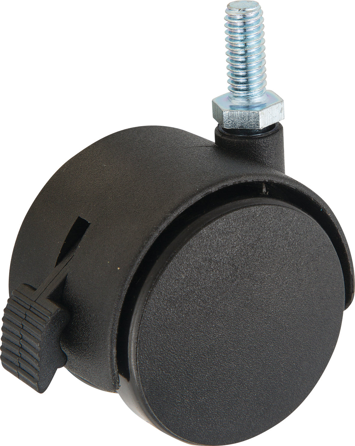 50mm Twin Wheel Nylon Castor - M10 Thread Fitting - With Brake – Wheelco