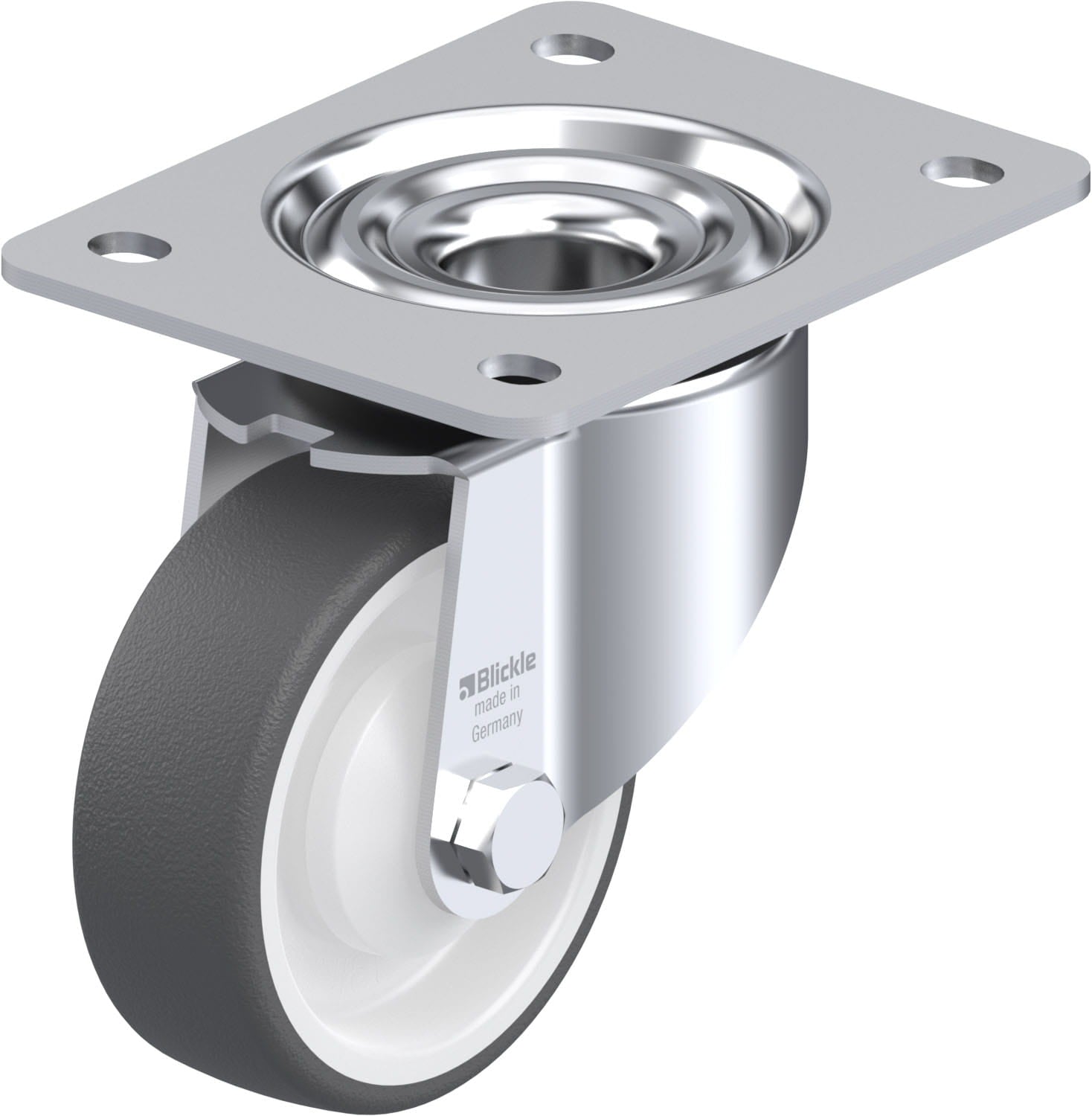 100mm Urethane Castor - Swivel Plate - 300kg Capacity – Wheelco