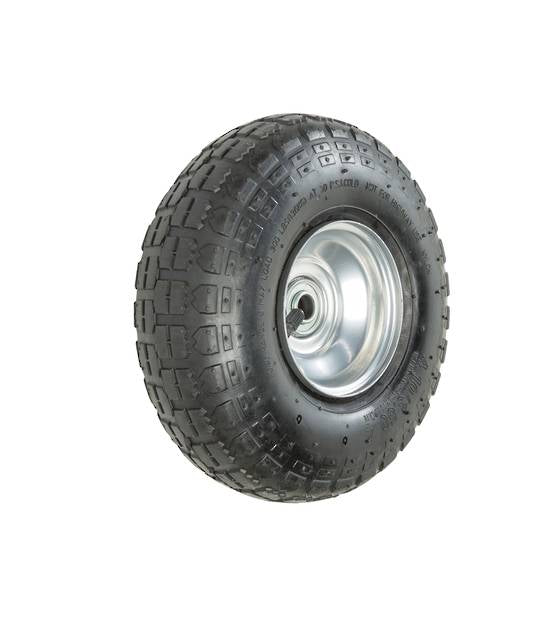 4 inch 2 piece Offset Steel Rim 410/350x4 Industrial Tread Tyre Low Sp ...