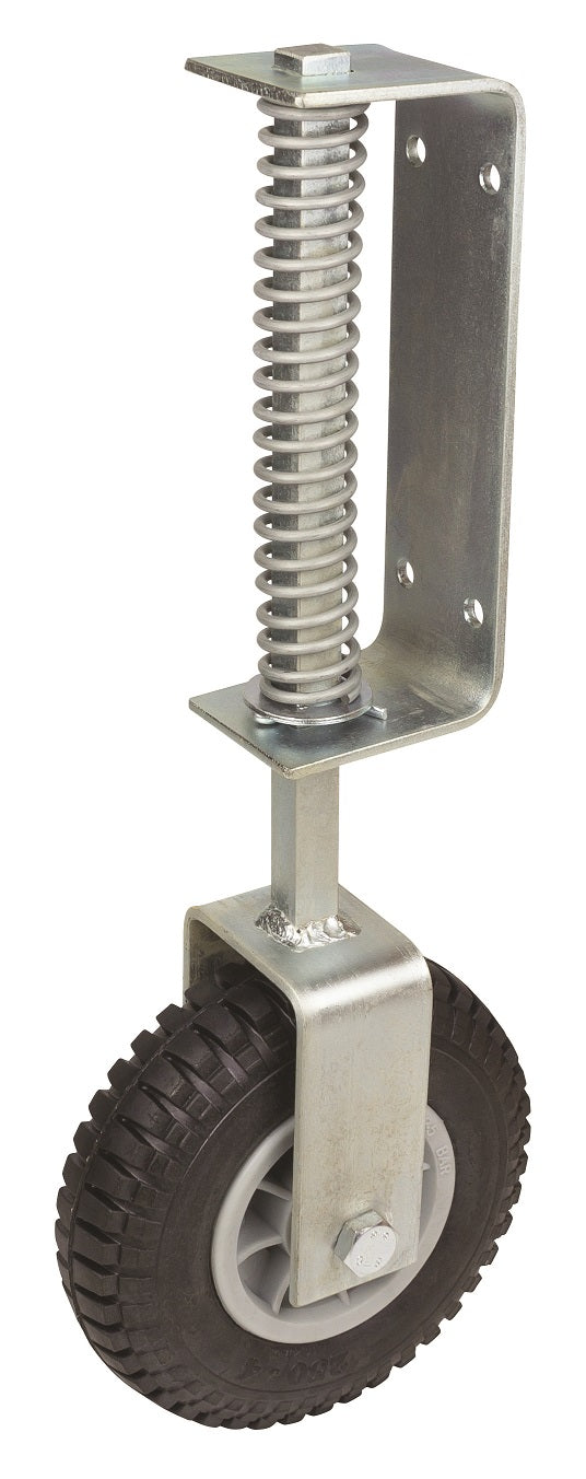 Fixed Gate Castor - 220mm Solid Rubber Wheel - Spring Loaded – Wheelco