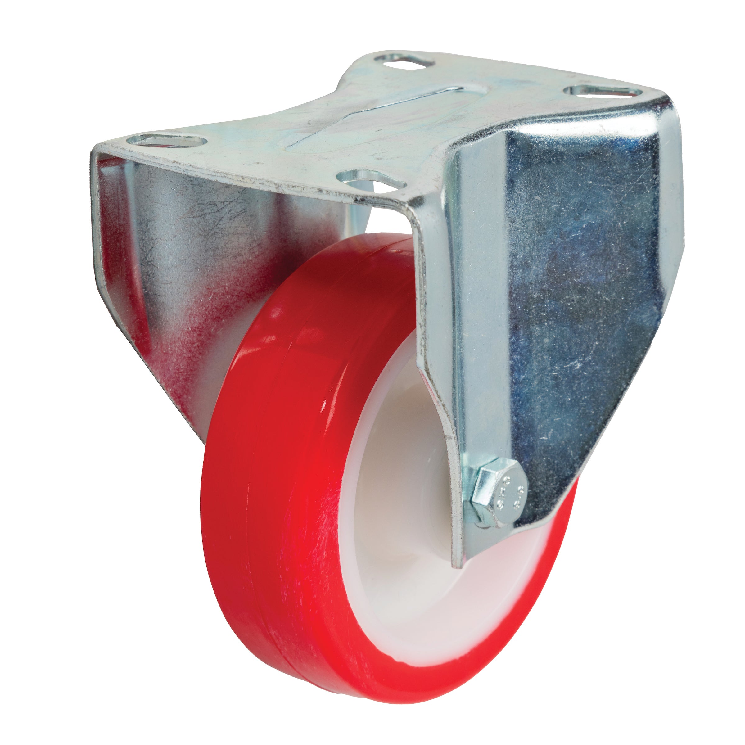 100mm Urethane Castor - Fixed Plate - 200kg Capacity – Wheelco
