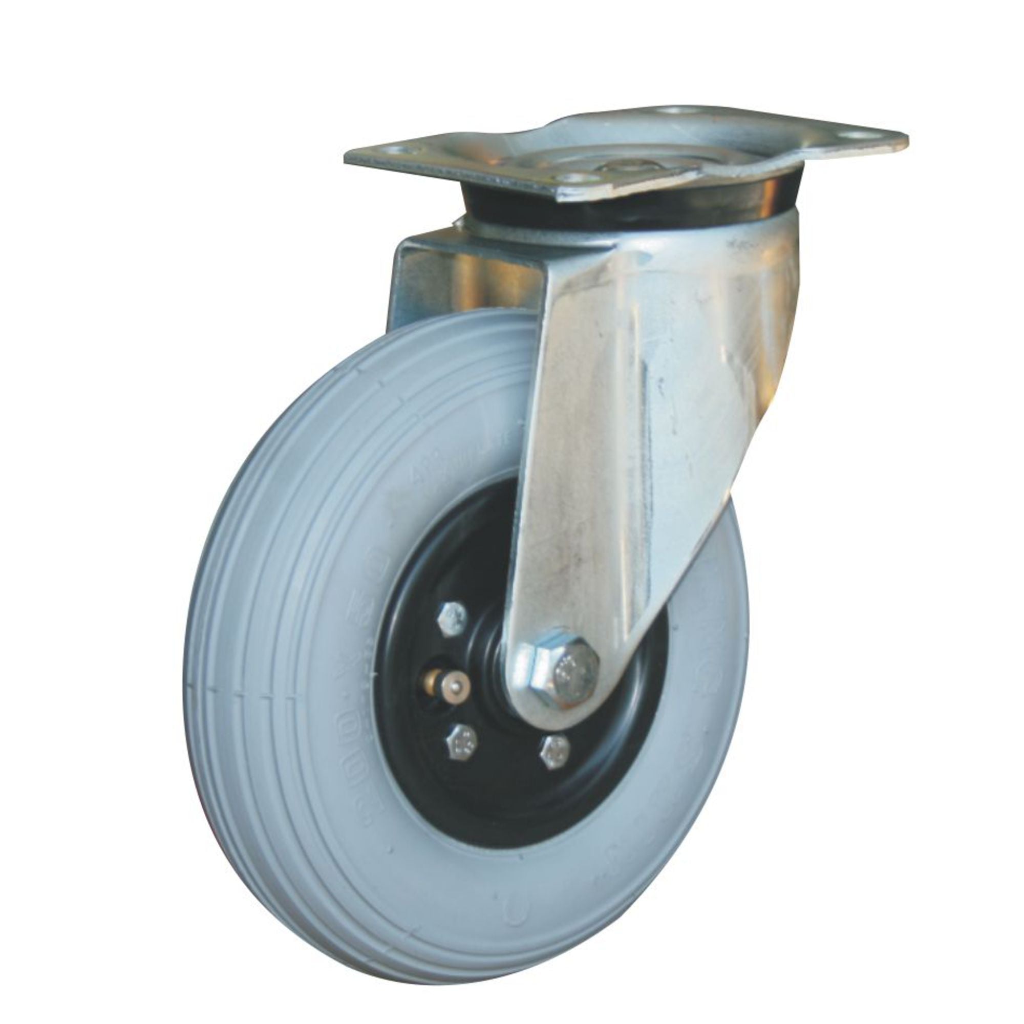 MHP - Swivel Plate 200mm Grey Pneumatic Castor – Wheelco
