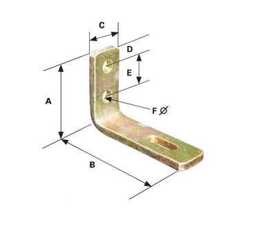 Side Fix Double Angle Support Bracket - 120 - SDB120DBLSF – Wheelco