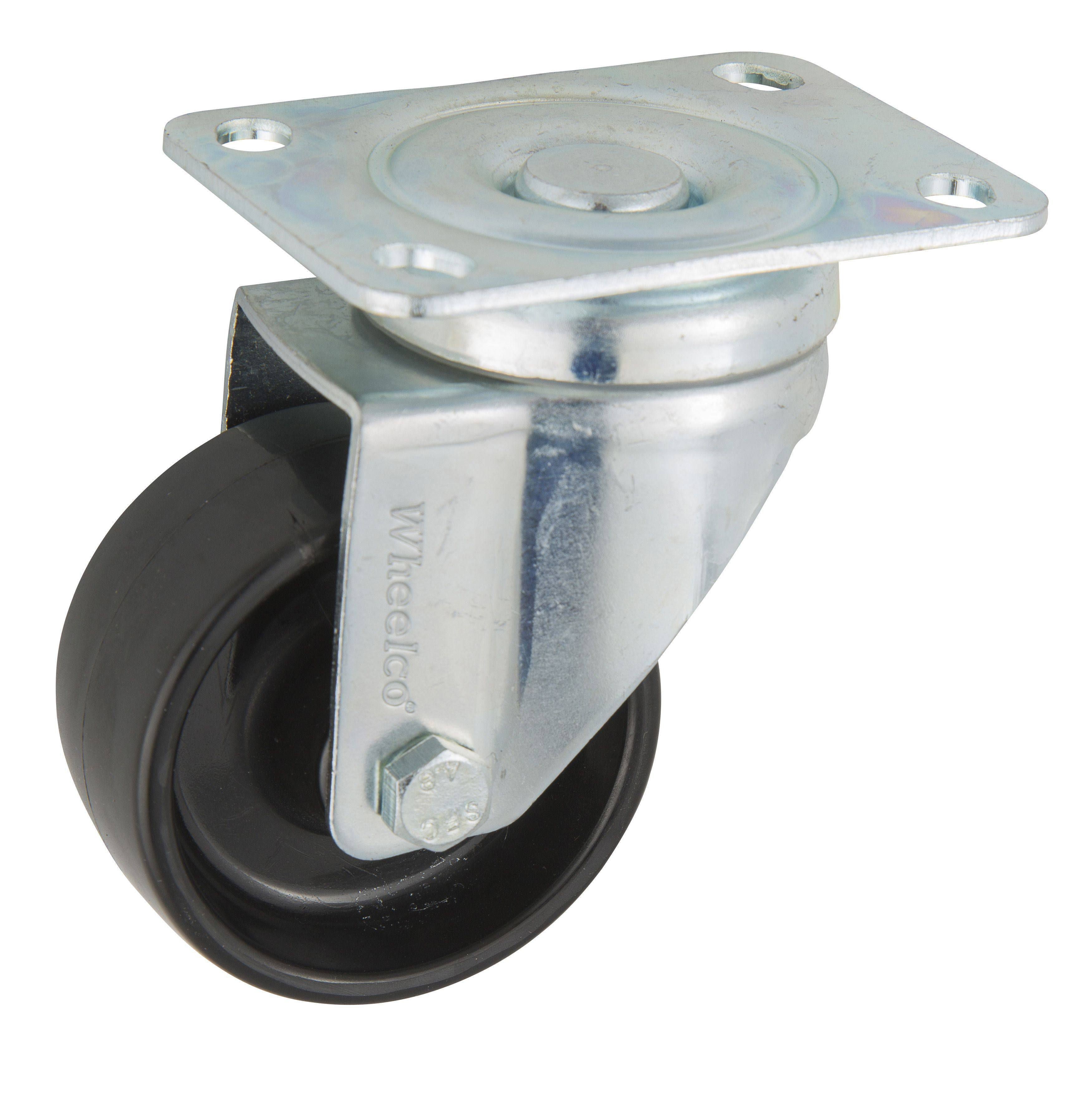 75mm Nylon Castor - Swivel Plate - 80kg Capacity – Wheelco