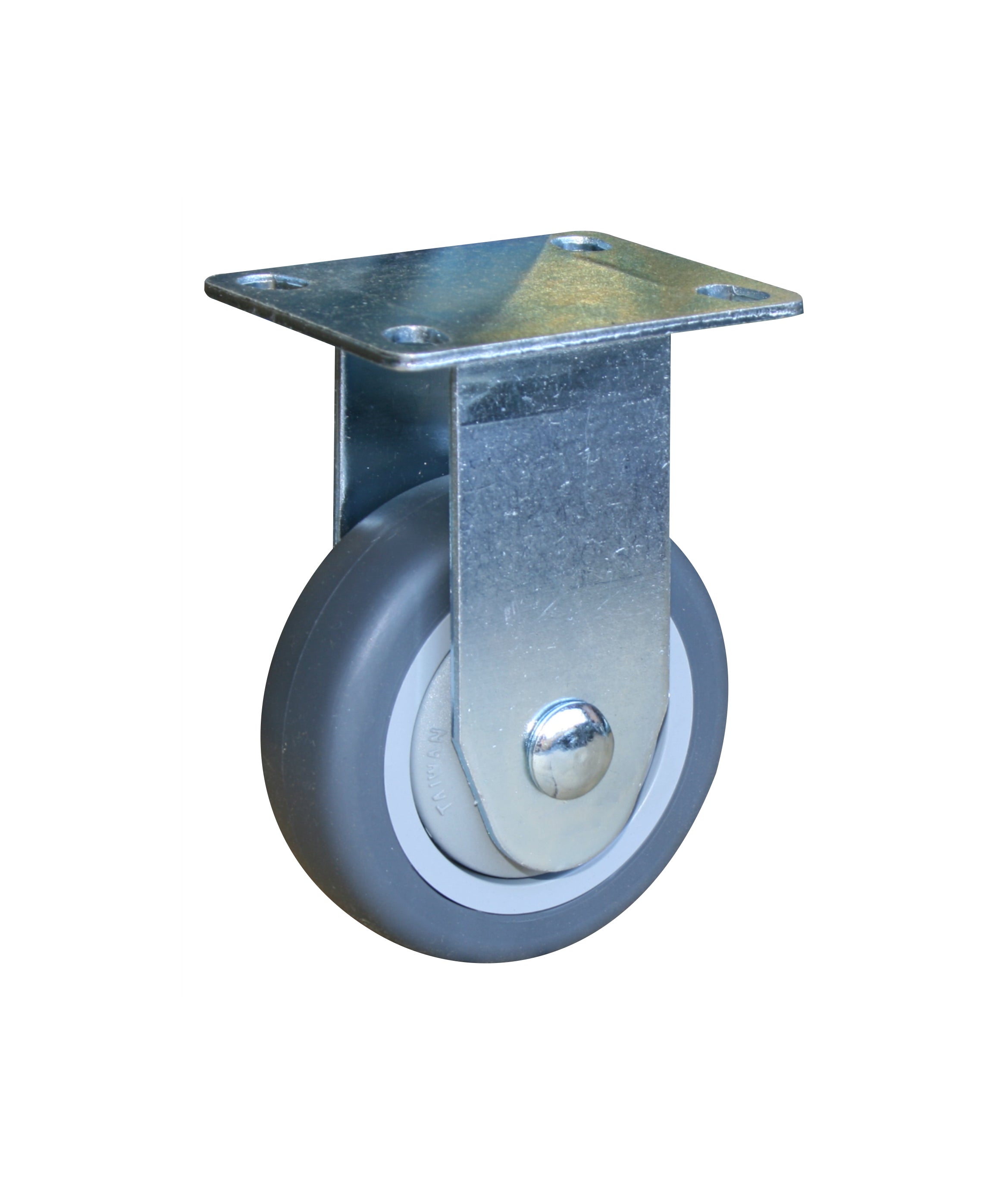 75mm Rubber Castor - Fixed Plate - 60kg Capacity – Wheelco