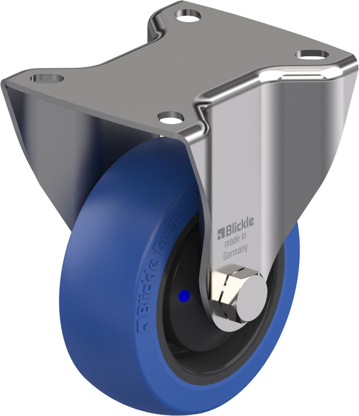 Fixed 100mm Elastic Urethane Castor - Stainless Steel - LSBU Series ...