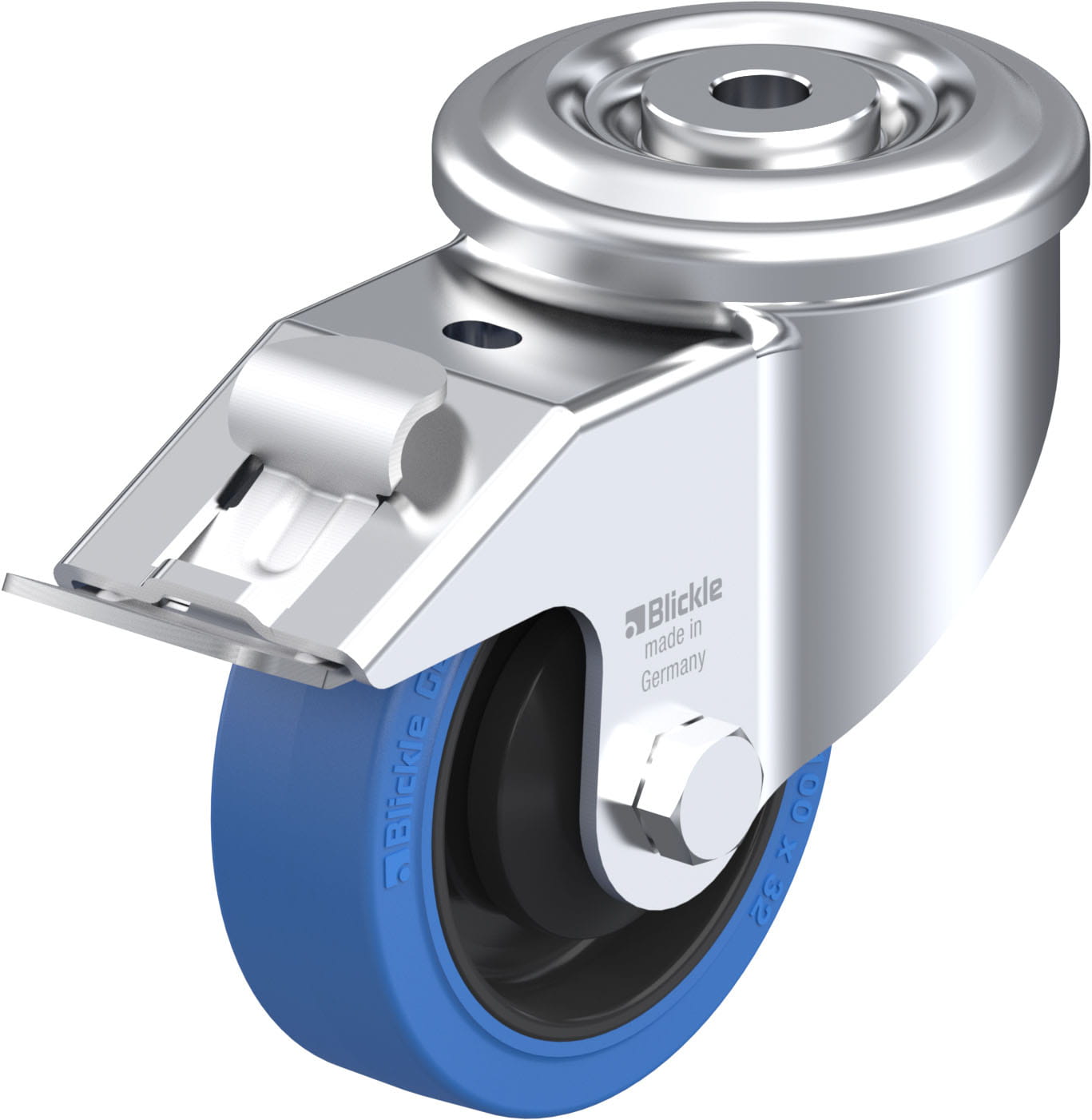 LKB - Bolt Hole & Brake 100mm Elastic Rubber Castor – Wheelco